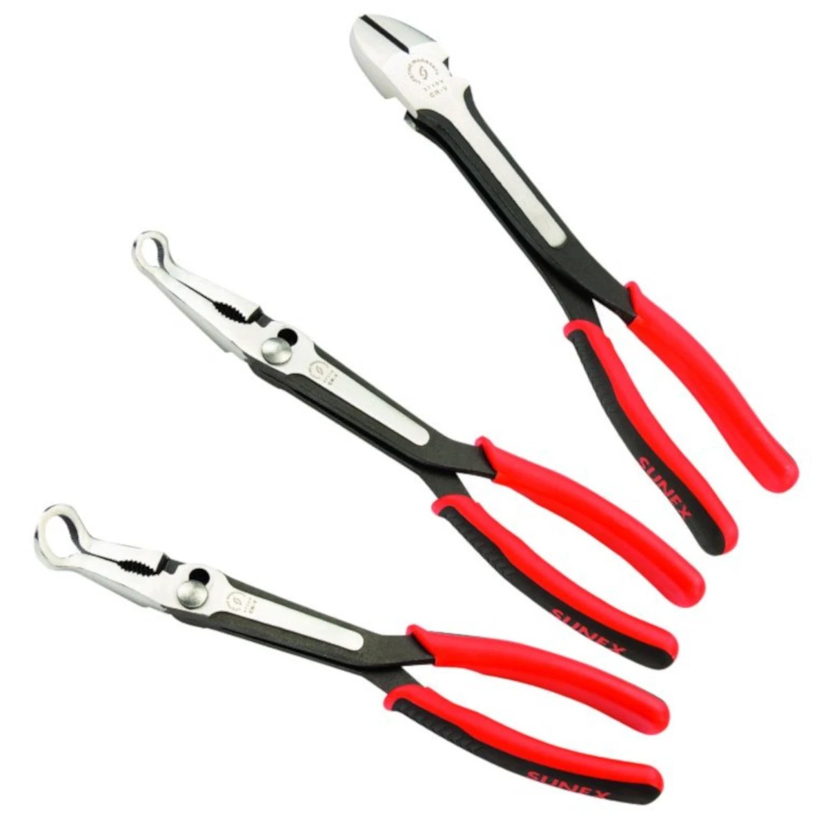 SUNEX 3704V 3 Pc 11″ Long Reach Plier Set – Fat Monkey Tools