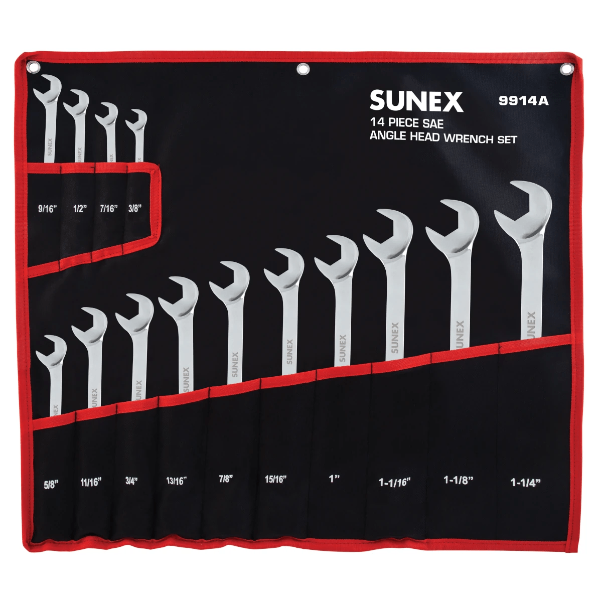 SUNEX 9914A 14 Piece SAE Angle Head Wrench Set – Fat Monkey Tools