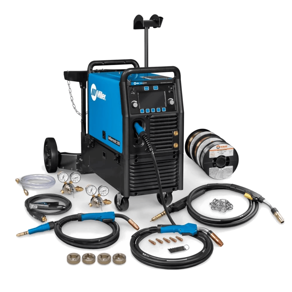 Millermatic® 951821 255 MIG/Pulse MIG Welder w/ Dual Cylinder EZ-Latch ...