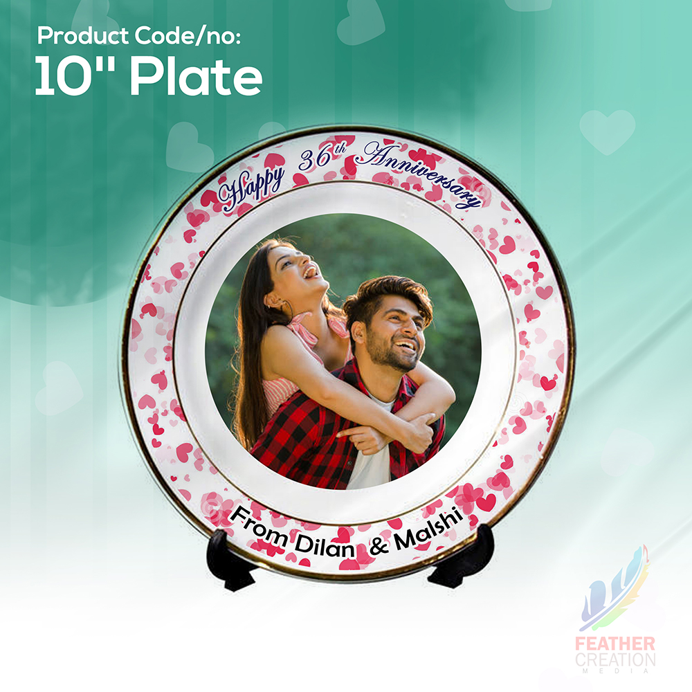 10'' Personalized Plate Printing | feathercreation