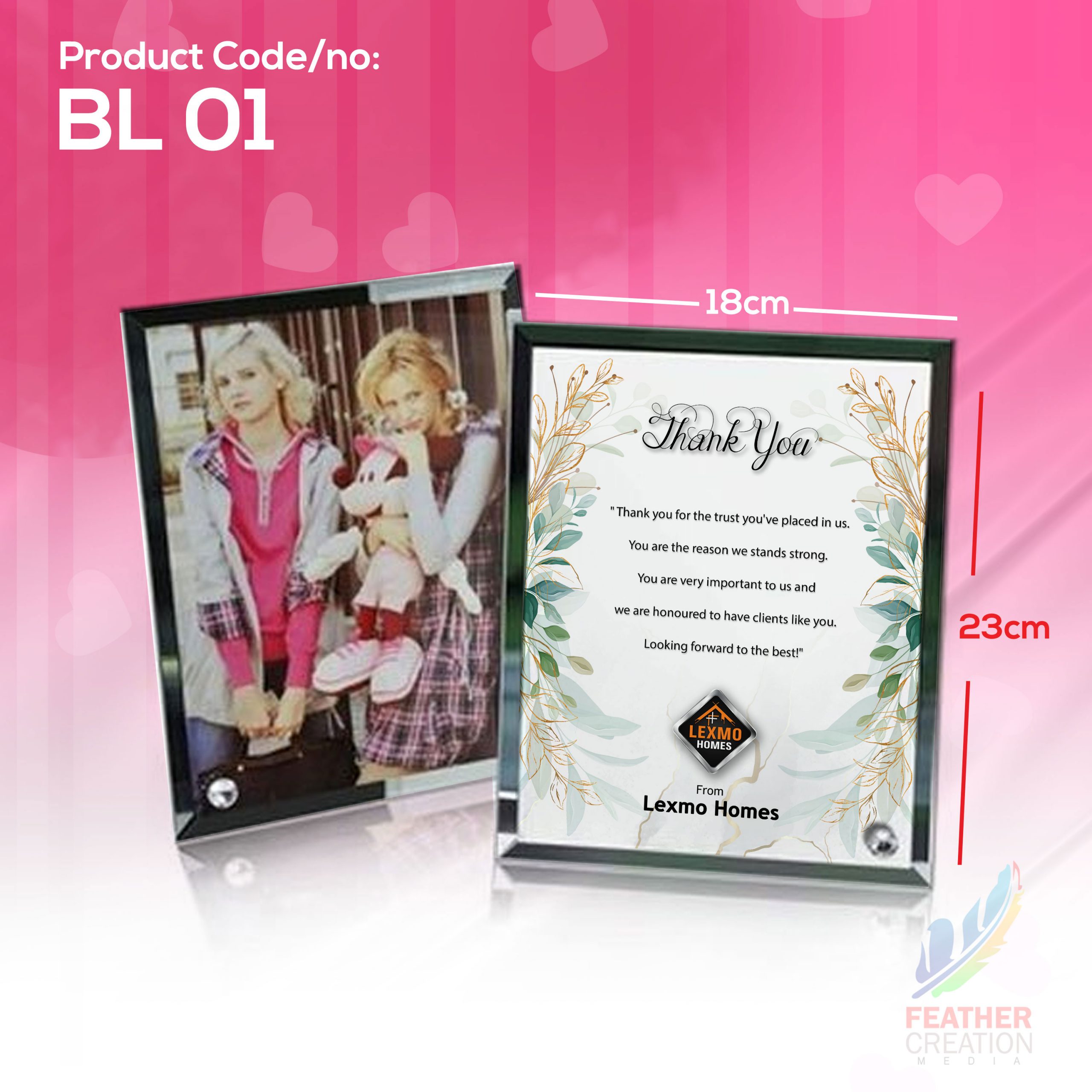 BL 01 Chrystal Glass Photo | feathercreation feathercreation