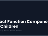 React Function Component As Children Fer