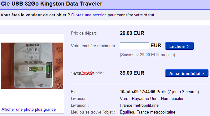 Fake 32GB Kingston flash drive listed on ebay France. | Fighting flash ...