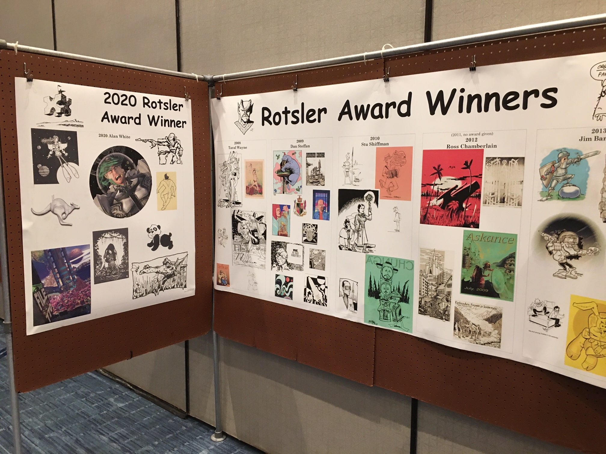 2021 Rotsler Award Display at Loscon 47 | File 770