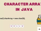 Character Array In Java Naukri Code 360