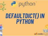 Defaultdict In Python Naukri Code 360