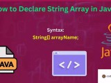 How To Declare String Array In Java Naukri Code 360