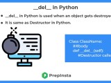 Del In Python And Their Usages And Function Prepinsta
