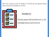 How To Create A List Of Objects In Python Class Prepinsta