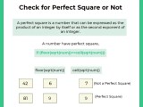 Check For Perfect Square In Python Prepinsta