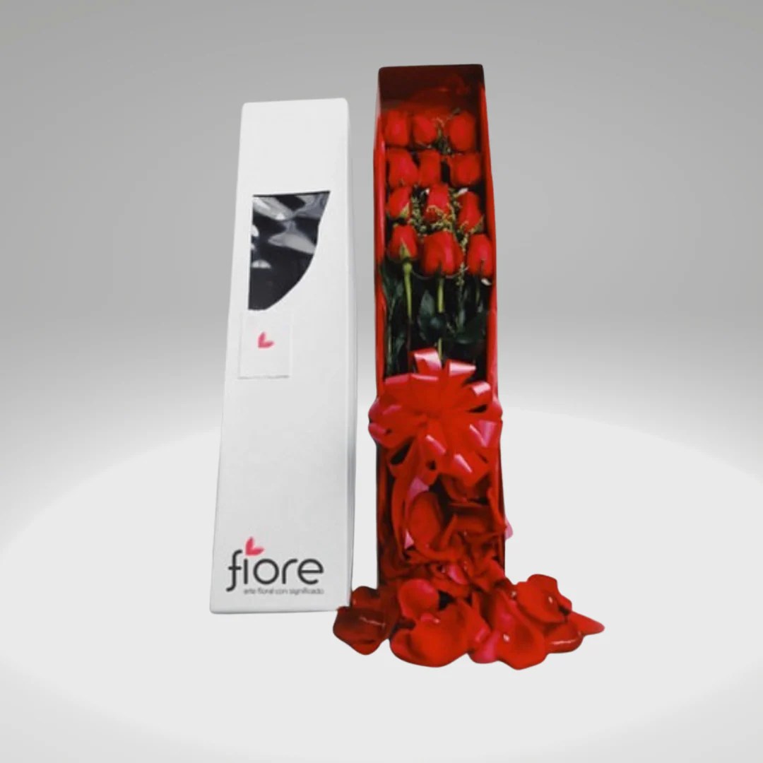 Caja De Rosas Frescas Fiore Colombia