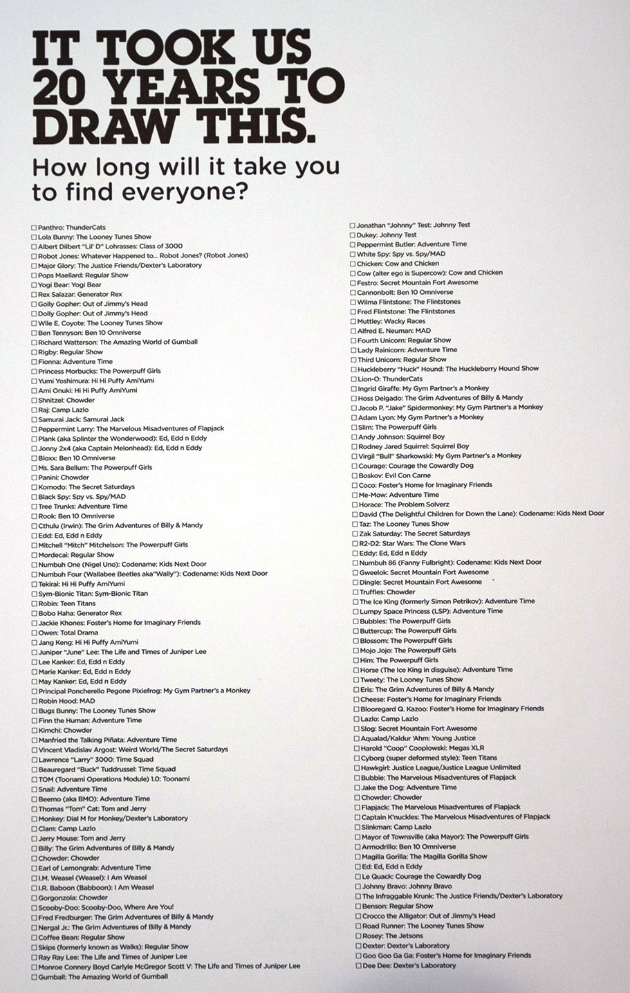 Cartoon Network’s 20th Anniversary Poster