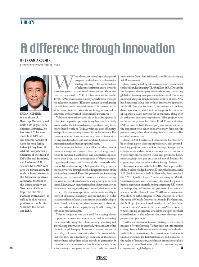 A difference through innovation - FIRST Strategic Insight