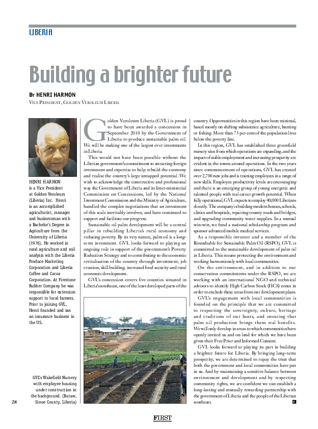 Building a brighter future - FIRST Strategic Insight