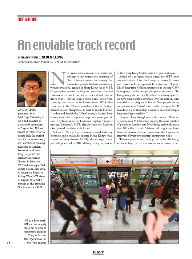 An enviable track record - FIRST Strategic Insight