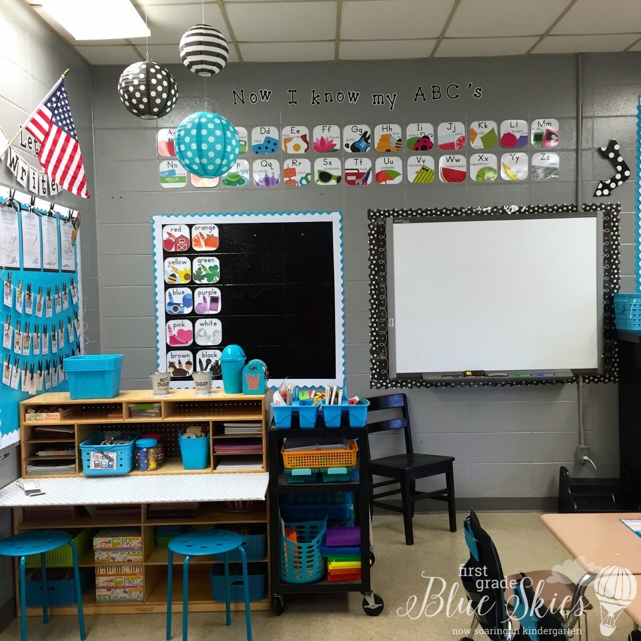 Classroom Reveal 2015 - First Grade Blue Skies