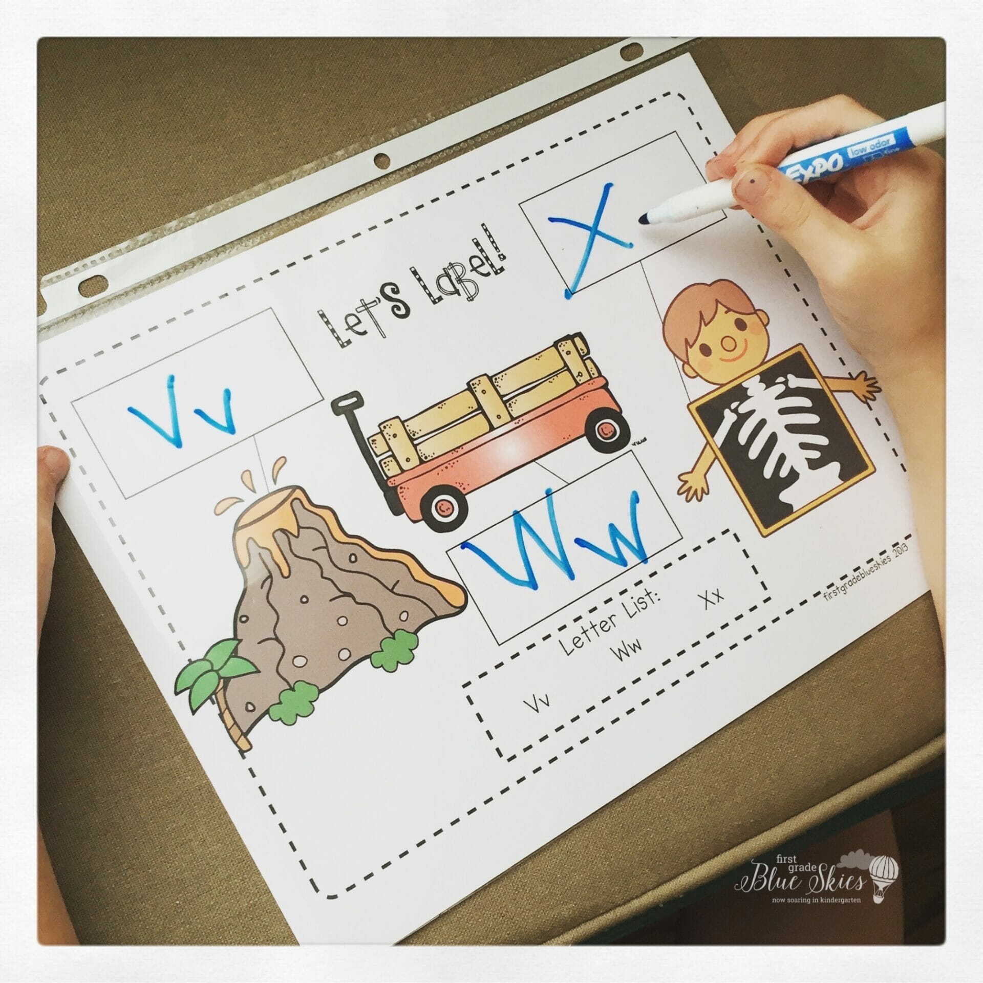 Kindergarten Literacy Center Ideas - First Grade Blue Skies