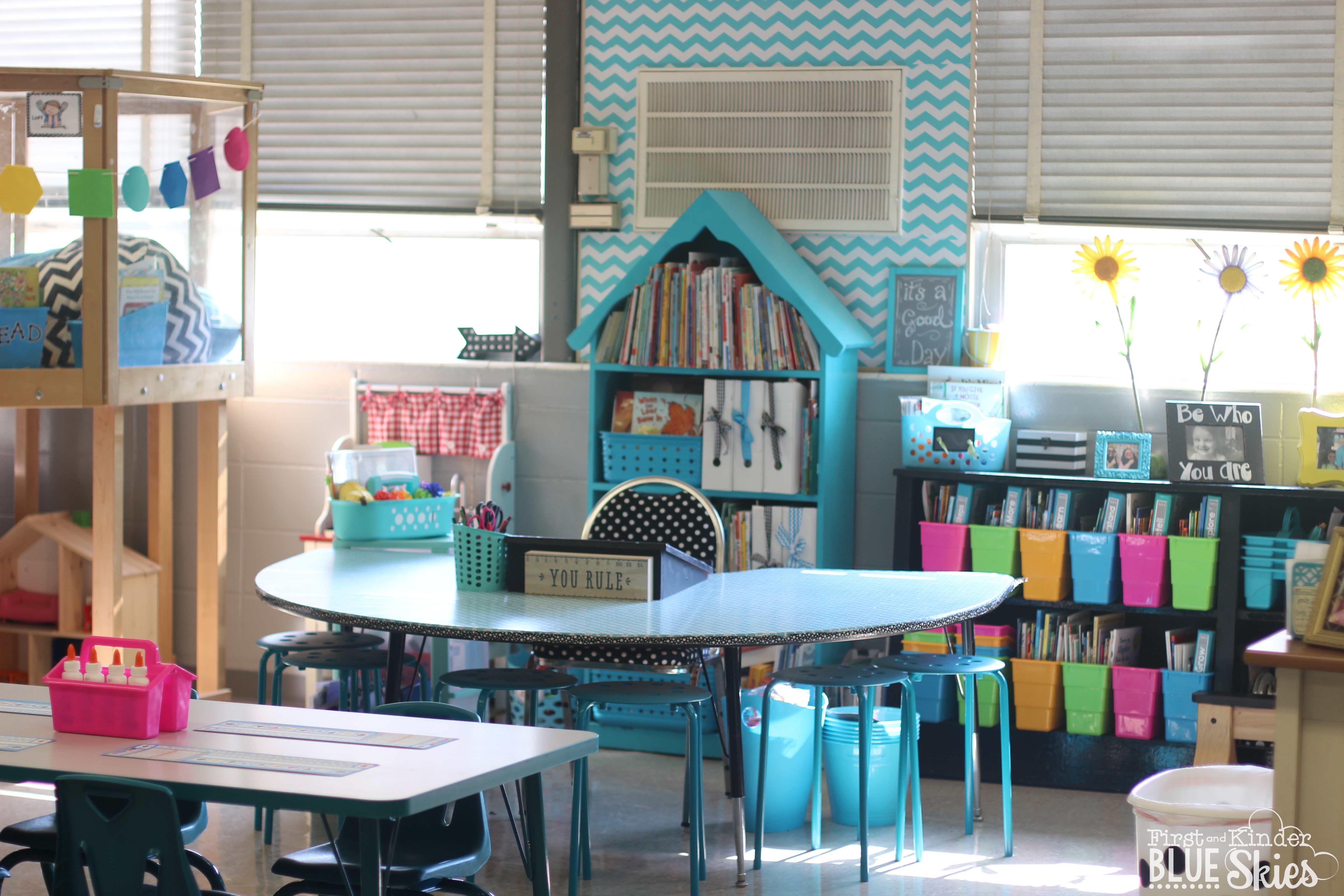 Kindergarten Classroom Reveal 2016-17 - First Grade Blue Skies