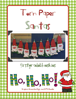 Torn Paper Santa Craft FREEBIE : Blue Skies with Jennifer White