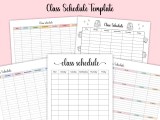 Class Schedule Templates 25 Free Pdf Printables