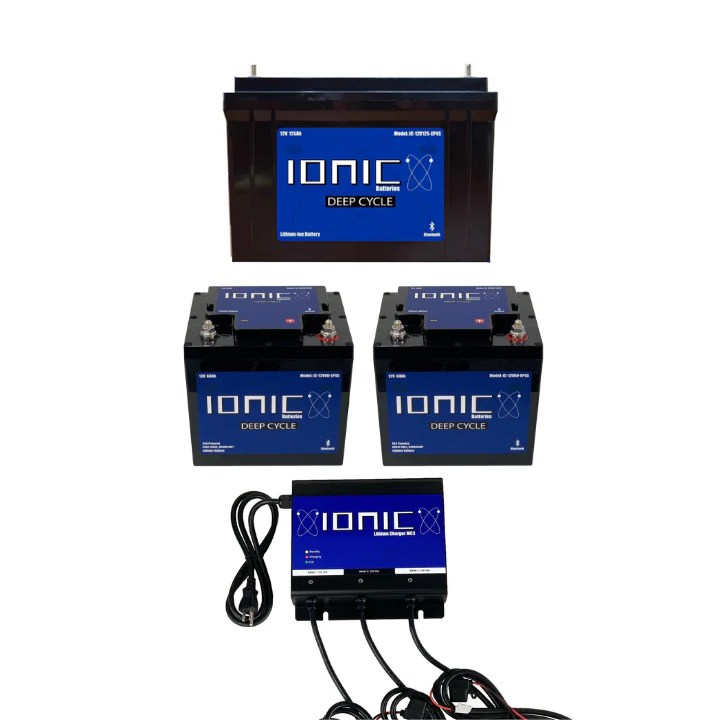 Ionic Lithium 24v 60ah Battery Bundle Fish Tackle Marine