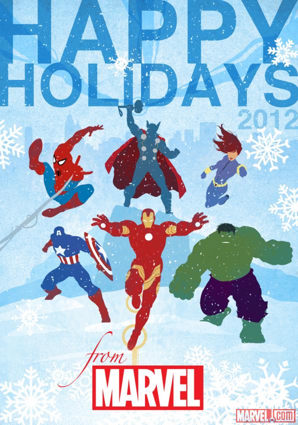 Marvel's Awesome 2012 Holiday Cards