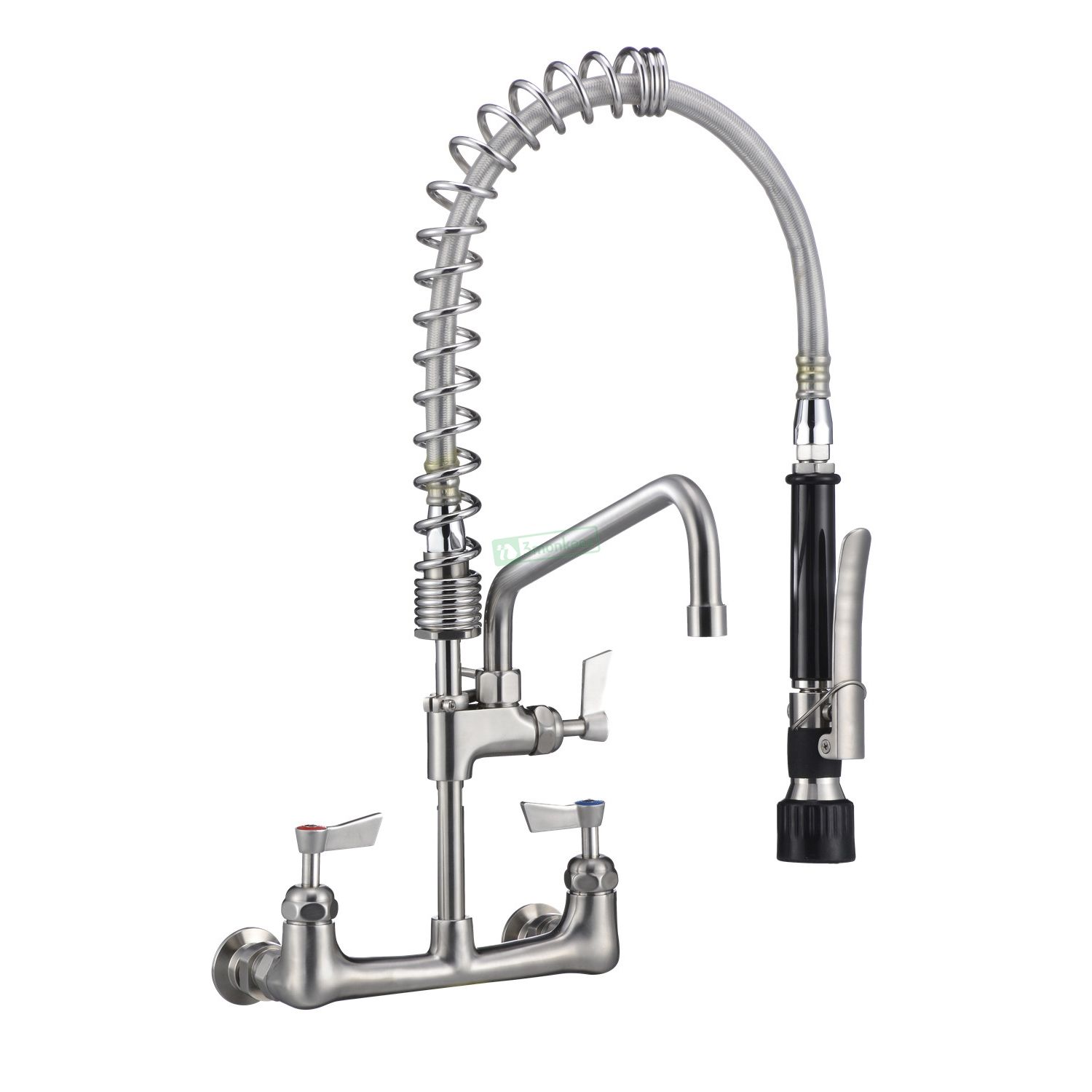 3monkeez T-3M53473-C Stainless Steel Exposed Wall Mounted Pre Rinse ...