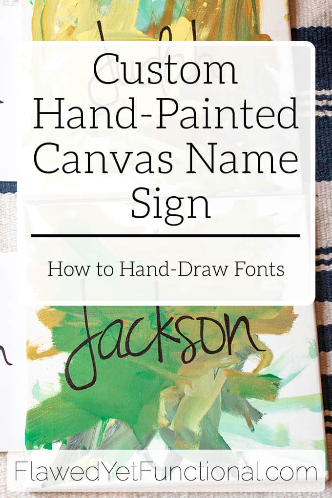 Custom Hand-Painted Canvas Name Sign for Kid's Bedroom