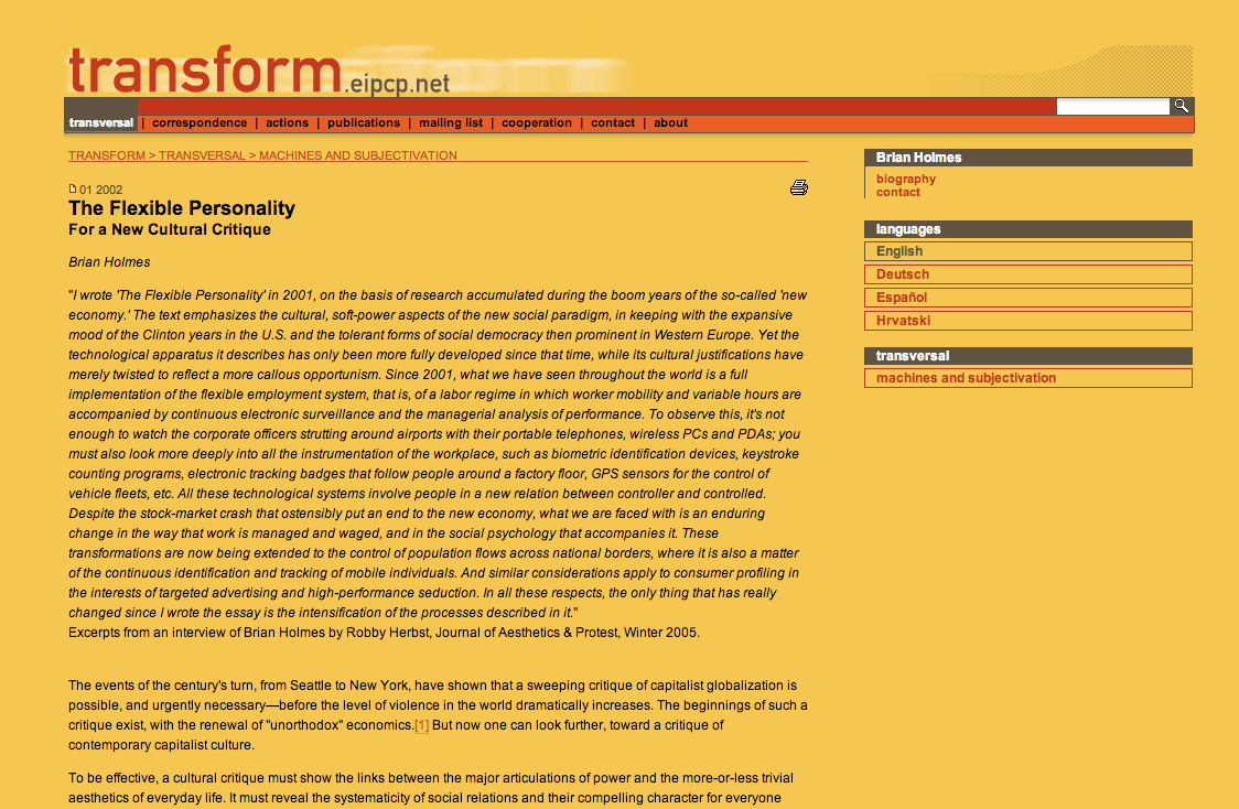 The Flexible Personality by Brian Holmes | The Flexible Reader