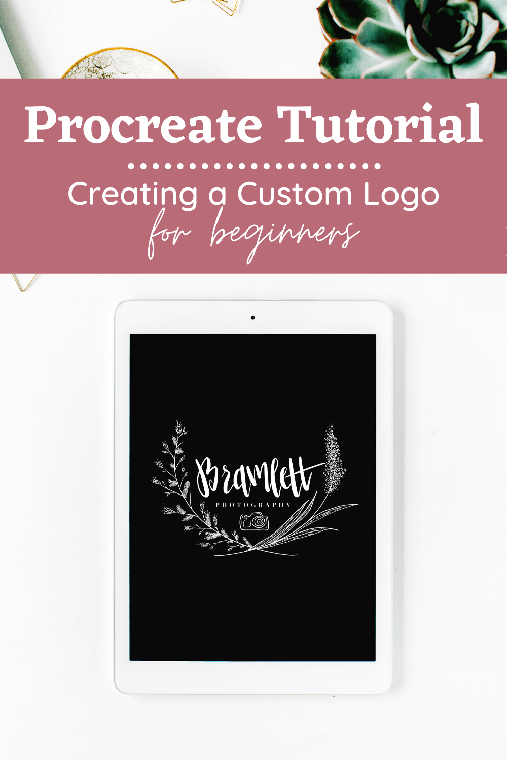 Creating a Custom Logo on Procreate for Beginners - flowers need bees