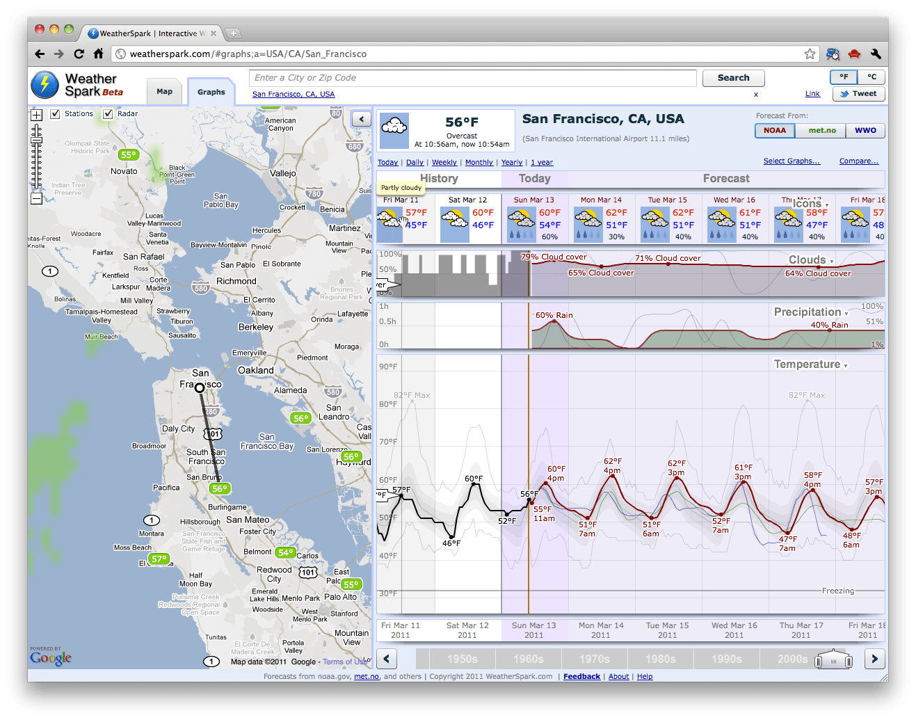 WeatherSpark for more graphs about the weather than you will ever need ...