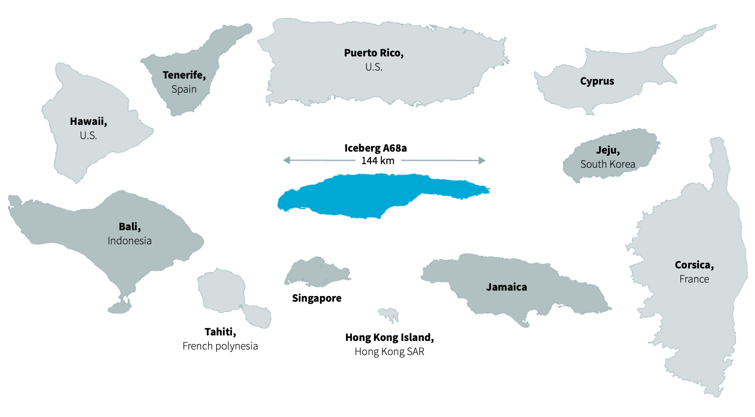 Tracking world’s biggest iceberg | FlowingData