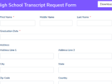 High School Transcript Request Form Fluent Forms