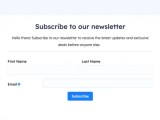 Newsletter Subscription Form Fluent Forms