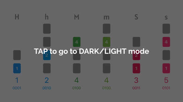 A Binary Clock Created Using Flutter : Free Flutter Source Code