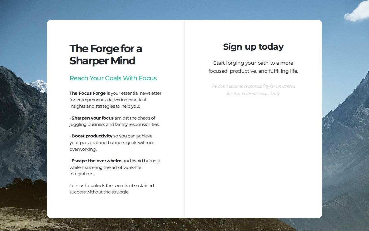 The Focus Forge