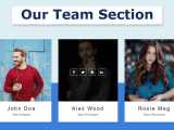 Responsive Our Team Section Using Html Css And Bootstrap