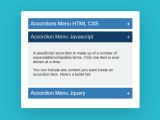 Animated Accordion Menu Using Html Css Javascript