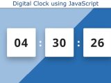 Digital Clock Using Javascript Css Tutorial Code