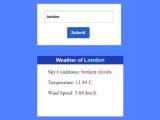 Simple Weather App Using Javascript Free Source Code