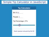 How To Make A Simple Tip Calculator In Javascript