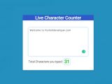 Simple Character Counter Using Javascript Css