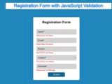 Registration Form With Javascript Validation Free Code