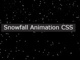 Simple Snowfall Animation Using Html Css Free Code