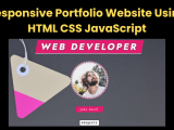 Responsive Portfolio Website Using Html Css Javascript