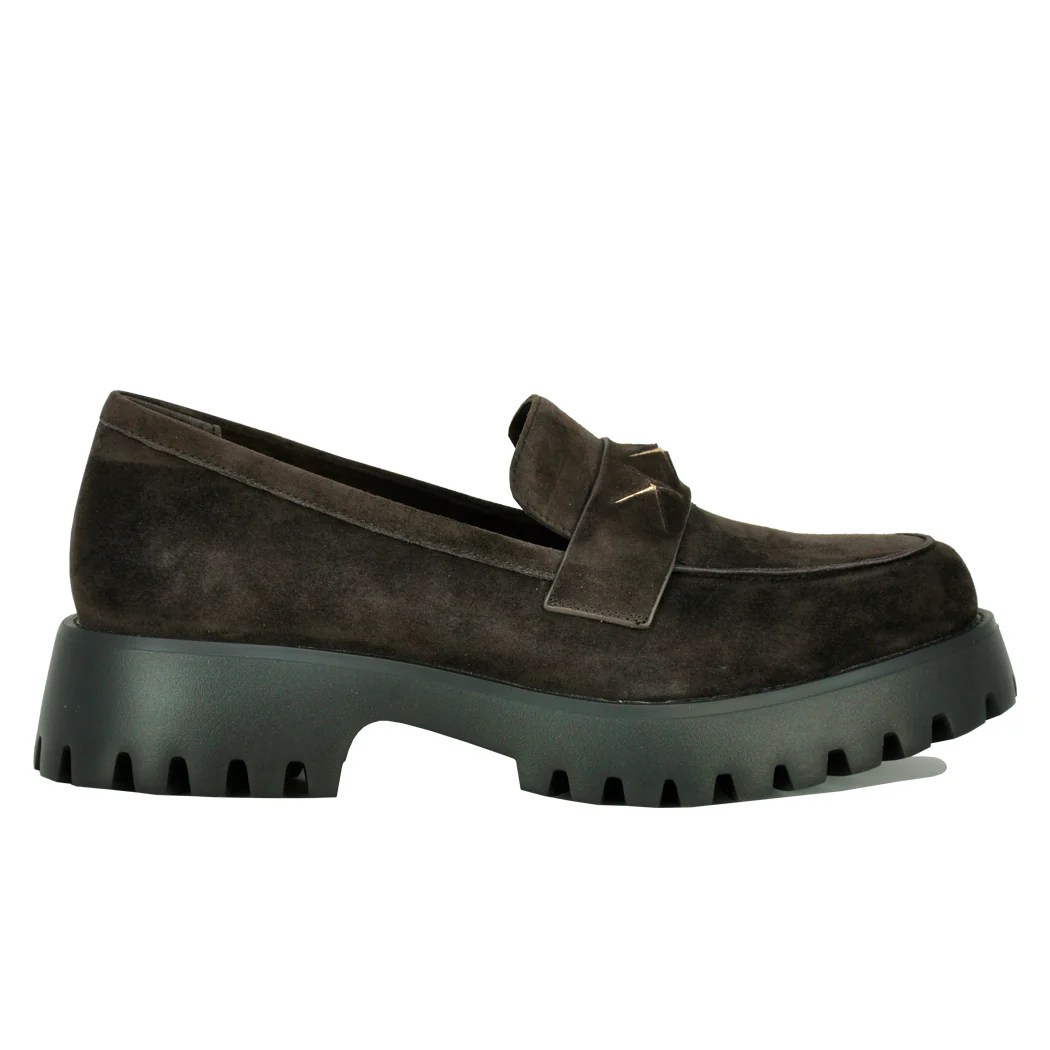Zofie Suede Stud Loafer Footnotes