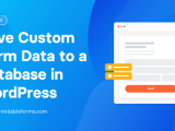 How To Save Custom Form Data Into A Database In Wordpress