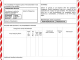 Imo Dangerous Goods Declaration Format Printable Forms Free Online