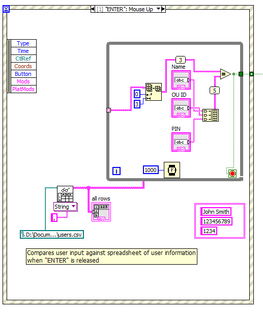 Solved Comparing Input To Information In A Csv File Using Read From
