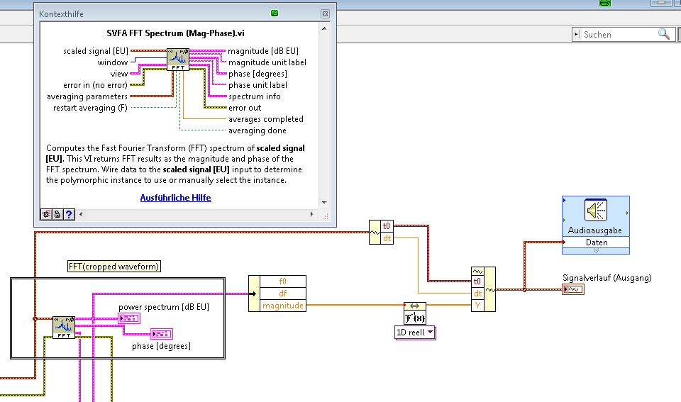 Make Fft Of Audio Signal Edit Spectral Info And Inverse Fft Ni Community